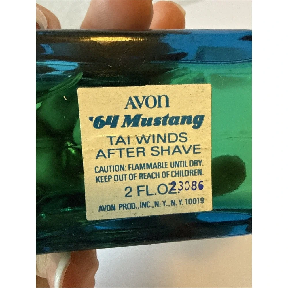Avon | Accents | Vintage Avon 964 Ford Mustang Blue Glass After Shave ...